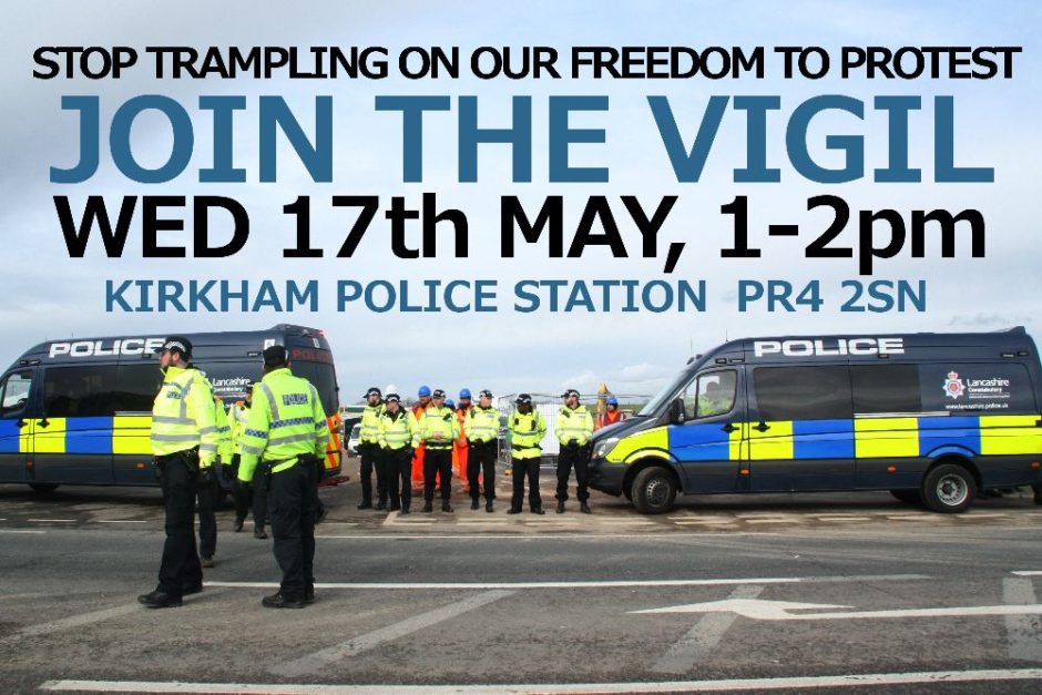 Vigil to protest aggressive Lancashire protest policing - Netpol